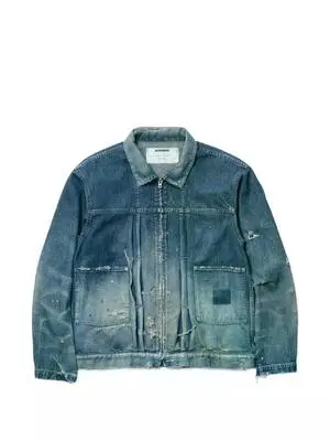 NEIGHBORHOOD Distressed Denim Jacket - Blue