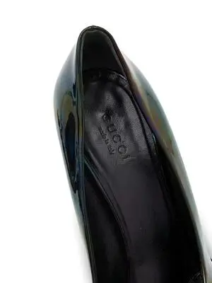 Gucci 110mm Horsebit Patent Leather Heeled Pumps