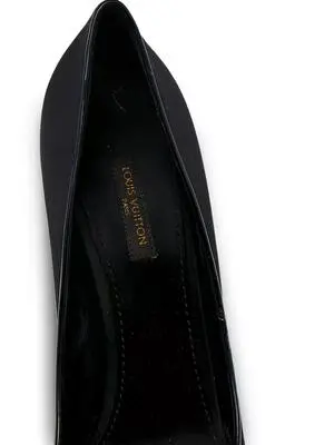 LOUIS VUITTON Embellished Satin Stiletto Pumps