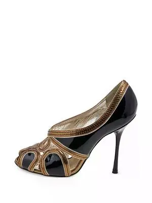 Dolce & Gabbana 105mm Patent Leather Peep-toe Pumps