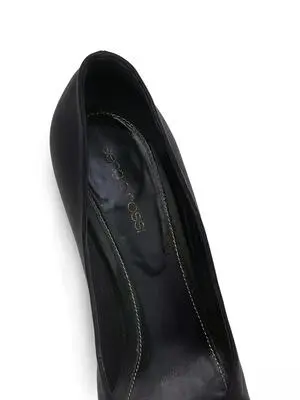 SERGIO ROSSI Satin Peep Toe Platform Stiletto Heels