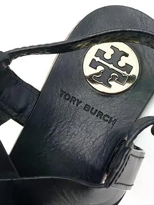 Tory Burch 125mm Leather Wedge Sandals