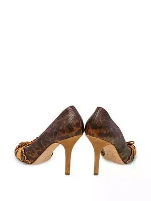 Dior 95mm Lizard-embossed Leather Heeled Pumps