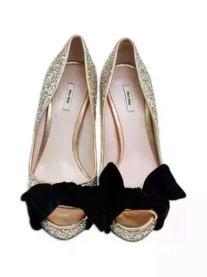 Miu Miu Peep-toe Heeled Pumps