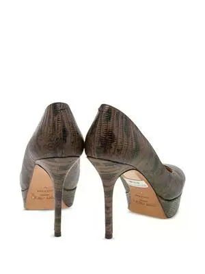 JIMMY CHOO 110mm Cosmic Lizard-embossed Heeled Pumps