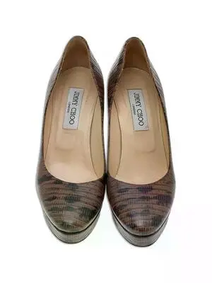 JIMMY CHOO 110mm Cosmic Lizard-embossed Heeled Pumps