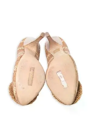 Dolce & Gabbana Flower Detail Raffia Pumps