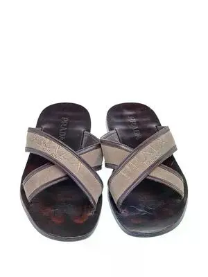 Prada Criss-cross Flat Sandals