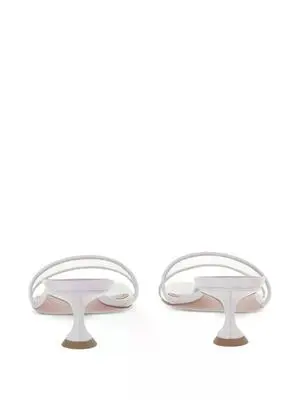 Amina Muaddi Andreea Glass Sandals