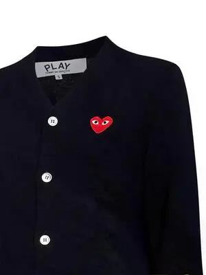 Play Comme Des Garcon Heart Emblem Cardigan