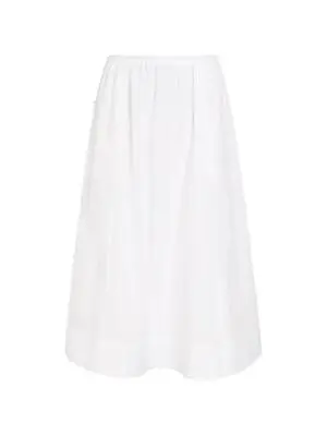 Vince Scalloped Hem Midi Skirt - White