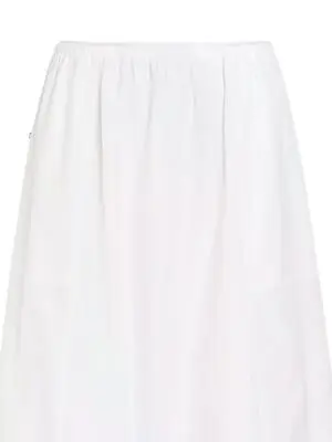 Vince Scalloped Hem Midi Skirt - White