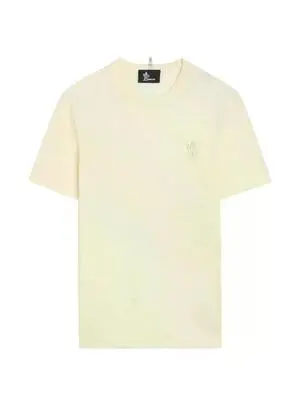 Moncler Logo Patch Slub Texture T-shirt - Neutrals