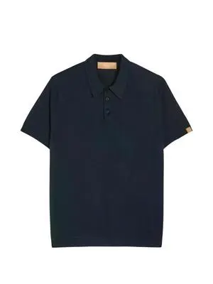 NOW YOU LIVE Pickwell Button-fastening Polo Shirt - Blue