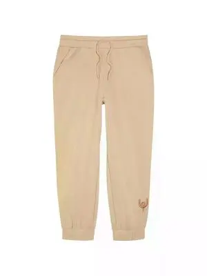 NOW YOU LIVE Magna Embroidered Track Pants - Neutrals