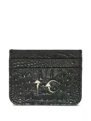 THUG CLUB Crocodile Card Holder - Black