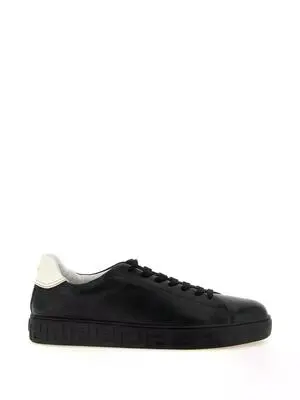 Versace Greca Leather Sneakers - Black