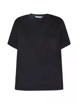 Sacai Pleated-back T-shirt - Black