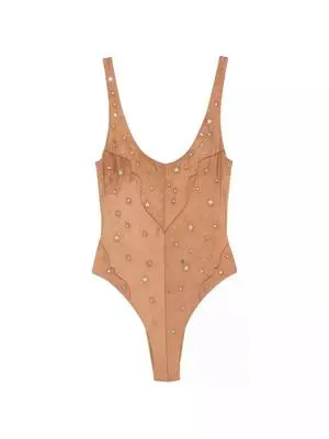 VENUJA Embellished V-neck Swimsuit