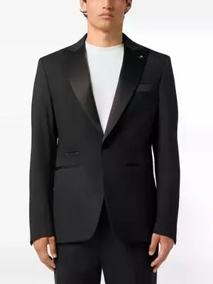 Philipp Plein Regular Fit Blazer Skull Strass - Black