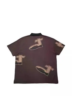 DENIM TEARS Logo-print Pique Polo Shirt
