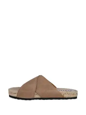 Manebí Crossover Strap Suede Sandals