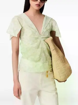 Stella McCartney Daisy Floral-print Ruched Top