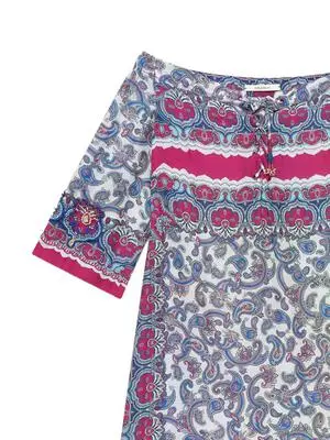 Malìparmi Sunset Paisley-print Mini Dress - Blue