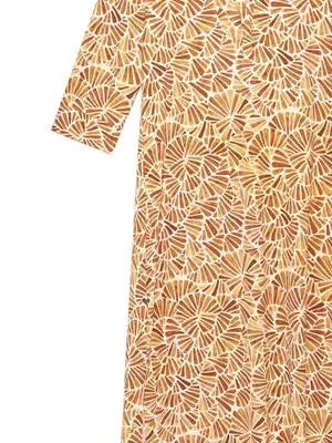 Malìparmi Shell Print Midi Dress