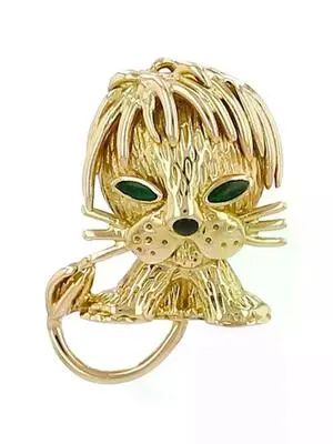Van Cleef & Arpels Ebouriffé Lion Brooch - Gold