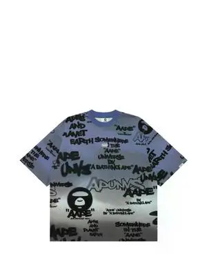 AAPE BY *A BATHING APE Graffiti-print T-shirt - Grey