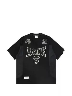 AAPE BY *A BATHING APE Moonface Varsity T-shirt - Black