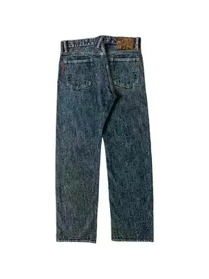 NBDN DENIM Saiko Stonewashed Straight-leg Jeans - Blue