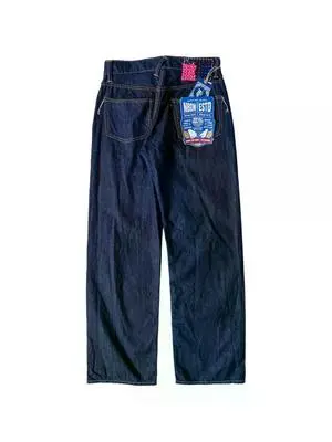 NBDN DENIM Sashiko-patch Straight-leg Jeans