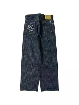 NBDN DENIM Kanpai! Embroidered Wide-leg Jeans
