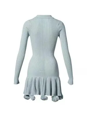 CONNER IVES Ribbed-knit Pom-pom Dress
