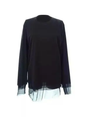 Comme Des Garçons Layered Sheer-panel Long-sleeved T-shirt