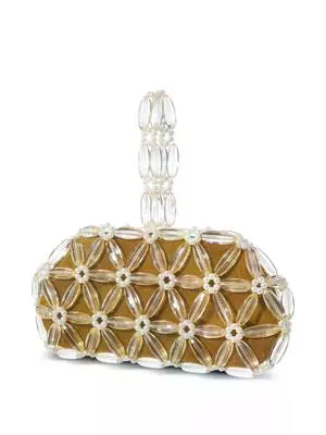 0711 TBILISI Tebea Bead-embellished Clutch Bag - Brown
