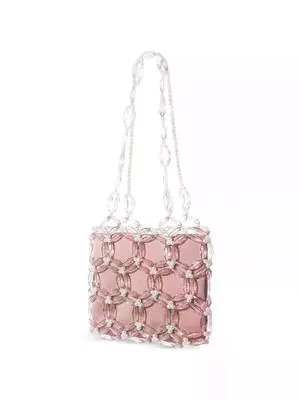 0711 TBILISI Camila Bead-embellished Tote Bag - White