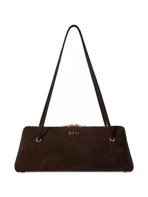 0711 TBILISI Leslie Suede Shoulder Bag - Brown