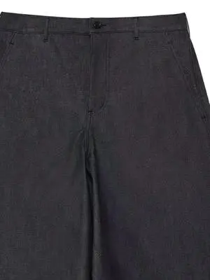 Comme Des Garçons Wide-leg Denim Shorts - Grey