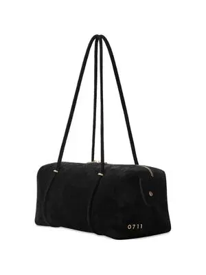 0711 TBILISI Faye Suede Shoulder Bag - Black