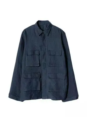 MAHARISHI Sashiko-stitch Pocket Shirt - Blue