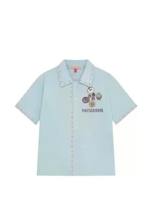 Mira Mikati Embroidered Short-sleeve Shirt