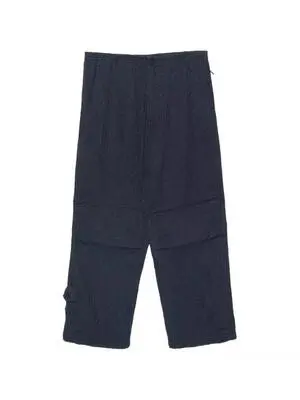 MAHARISHI Sashiko-stitched Drawstring Trousers - Blue