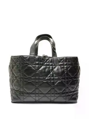 Dior Cannage Leather Tote Bag - Black