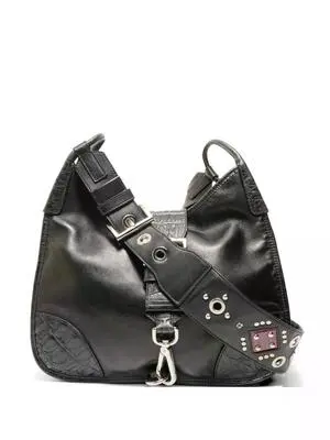 Prada Embellished Leather Shoulder Bag