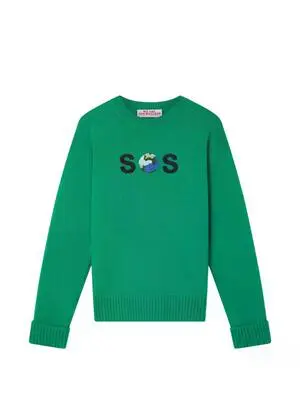 Stella McCartney Sos Embroidered Wool Sweater