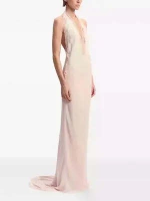 16Arlington Malena Satin Dress With Lace Trim