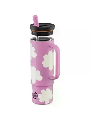 24BOTTLES 800ml Floral-print Straw Cup